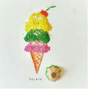 Artista cria incríveis obras usando raspas de lápis apontados