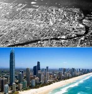 10 antes e depois de cidades famosas